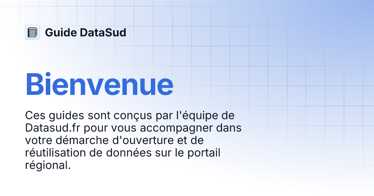 Bienvenue | Guide DataSud